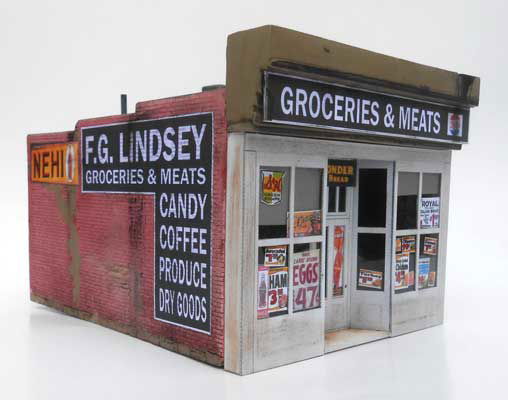 Downtown Deco 1/160 N Scale LINDSEY's GROCERY Cast Hydrocal Structure ...