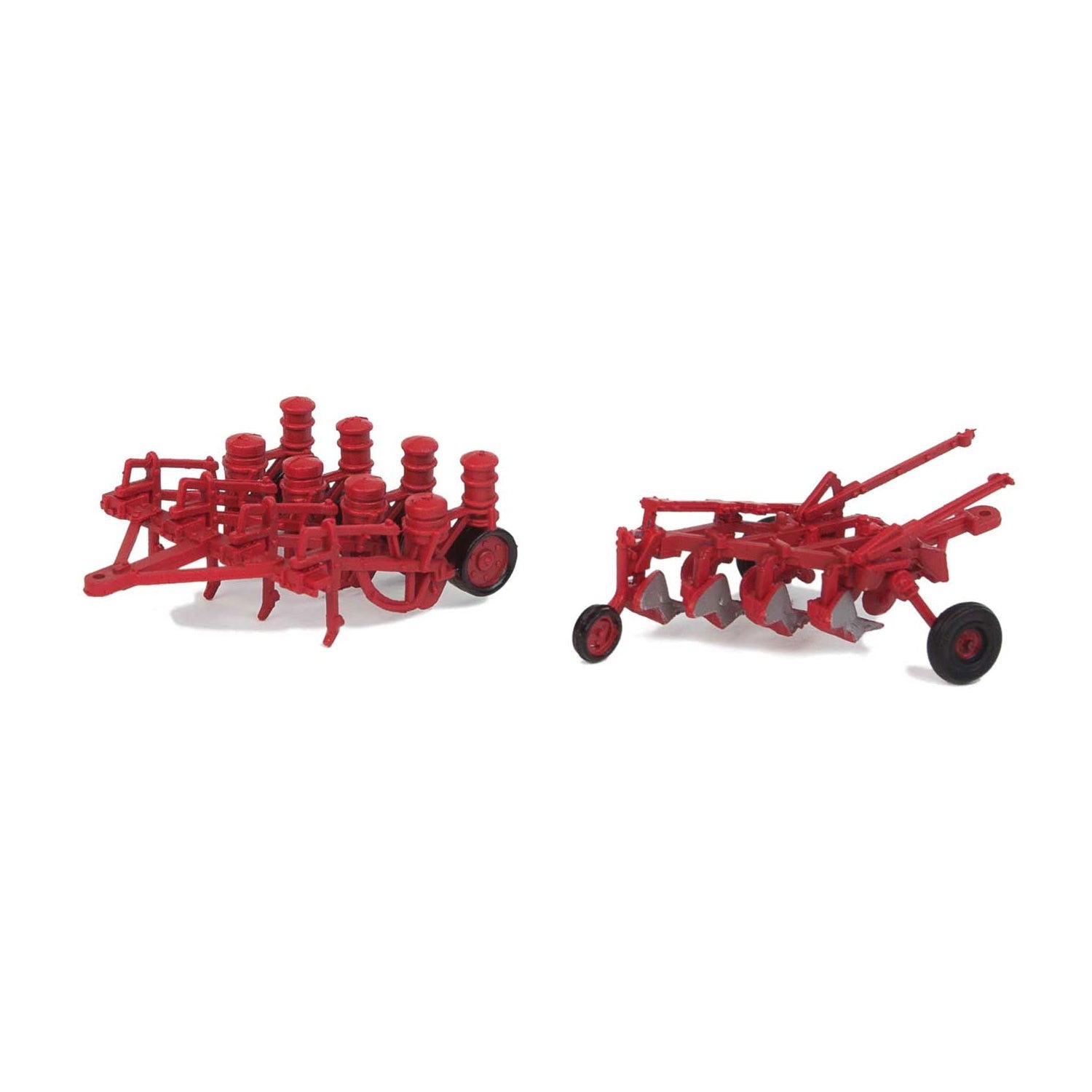 Walthers SceneMaster 1/87 HO Scale FARM PLOW & PLANTER machinery set r ...
