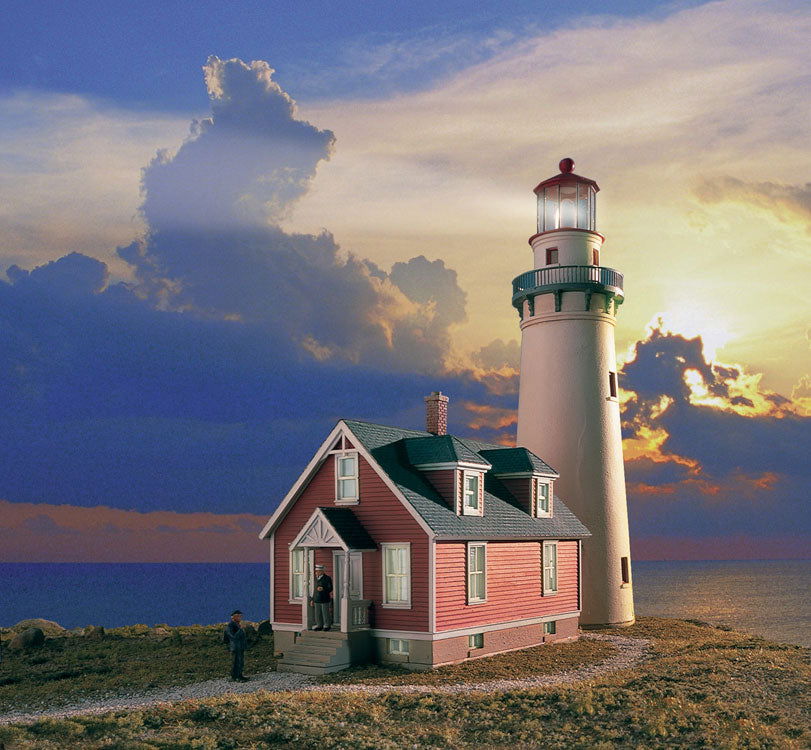 WALTHERS Cornerstone 933-3663 1/87 HO Scale ROCKY POINT LIGHTHOUSE str ...