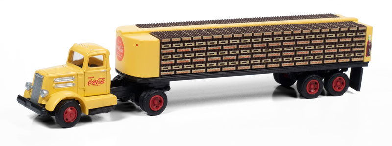 CMW 1/87 HO Scale Coca-Cola Coke White WC22 Tractor w/Flatbed Trailer ...