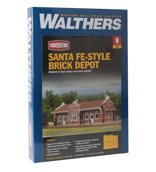 WALTHERS Cornerstone 933-3803 N Scale SANTA FE MISSION STYLE BRICK DEP ...